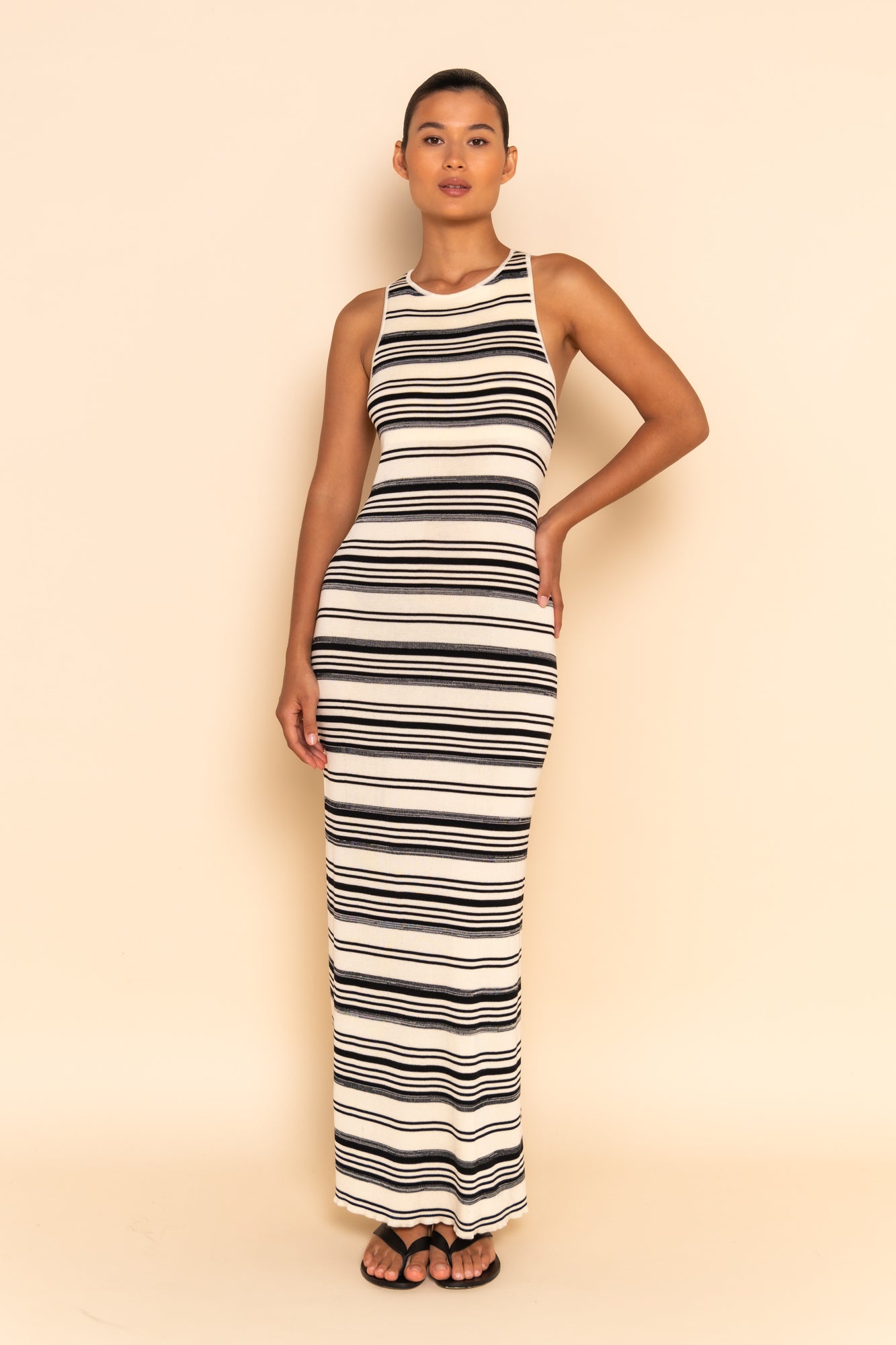 RIO MAXI DRESS - CREAM STRIPE – ELCE US