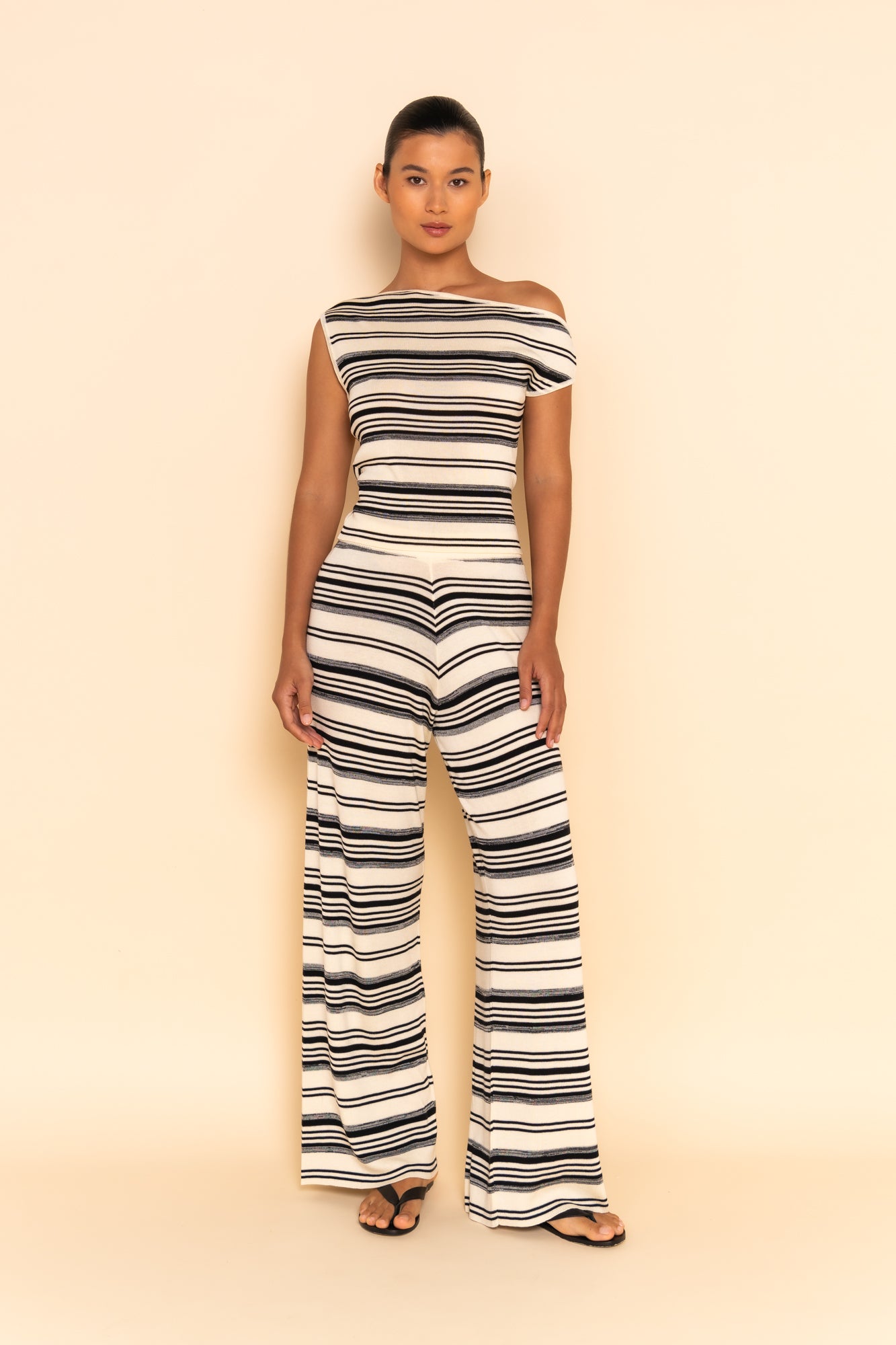 RIO OFF SHOULDER TOP - CREAM STRIPE – ELCE US