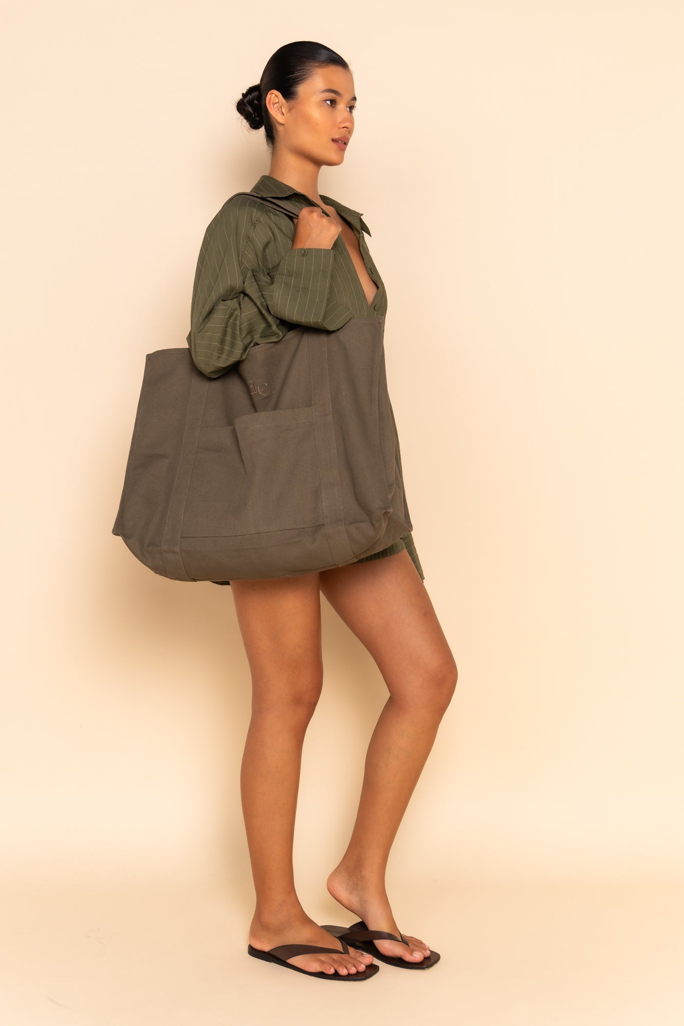 HARU BEACH BAG - KHAKI – ELCE US